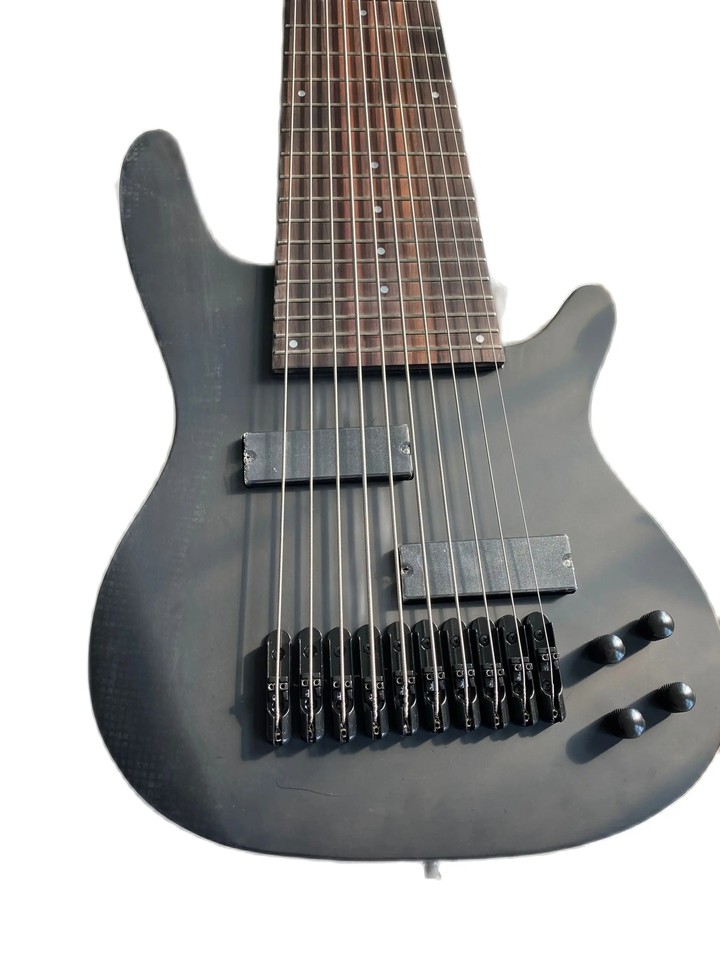 Factory Customized Made 10 String Electric Bass Guitar Black Hardware ...