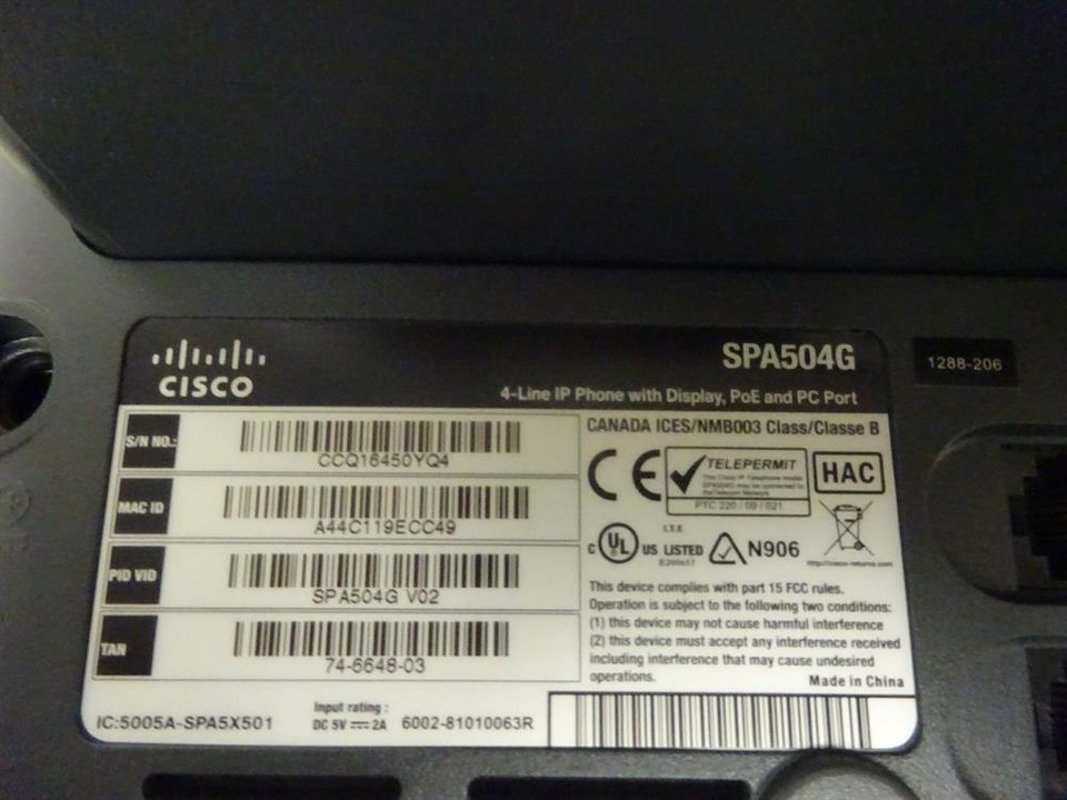 Cisco SPA504G Charcoal 4-LINE IP Display Speakerphone | eBay