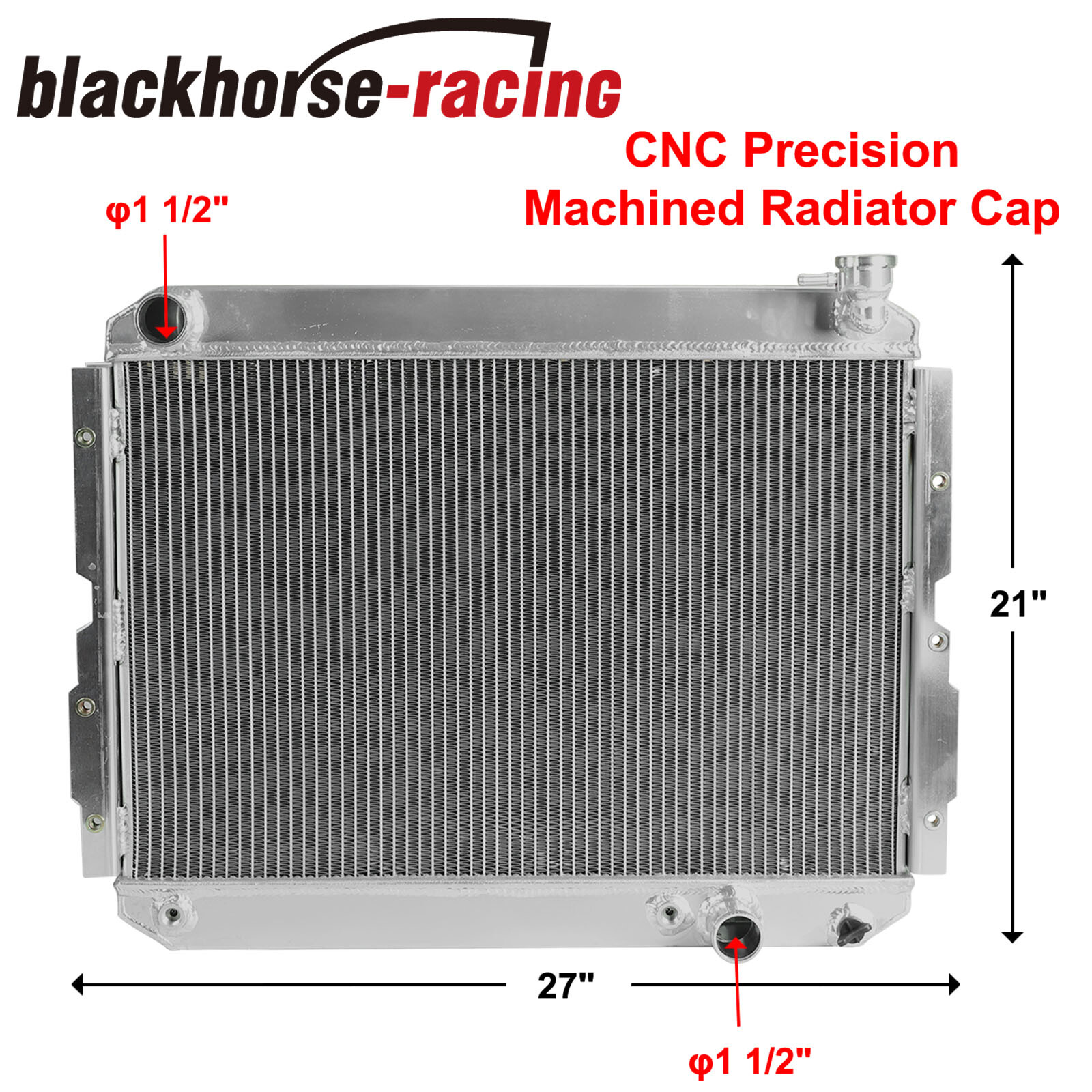 All Aluminum 3 Row Radiator For 81-90 Toyota Land Cruiser FJ65 FJ60 4 ...