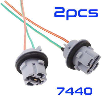 7440 992 T20 Female Socket Wiring Harness DRL Backup Turn Signal Light ...