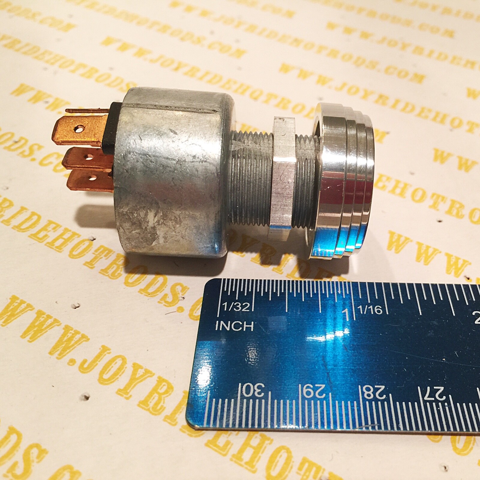 Hot Rod Compact Keyed Ignition Dashboard Switch with Polished 'Art Deco ...