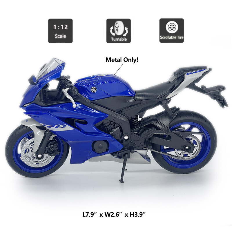 1/12 Yamaha YZF-R6 Motorcycle Model Diecast Toy Vehicle Boys Toys for ...