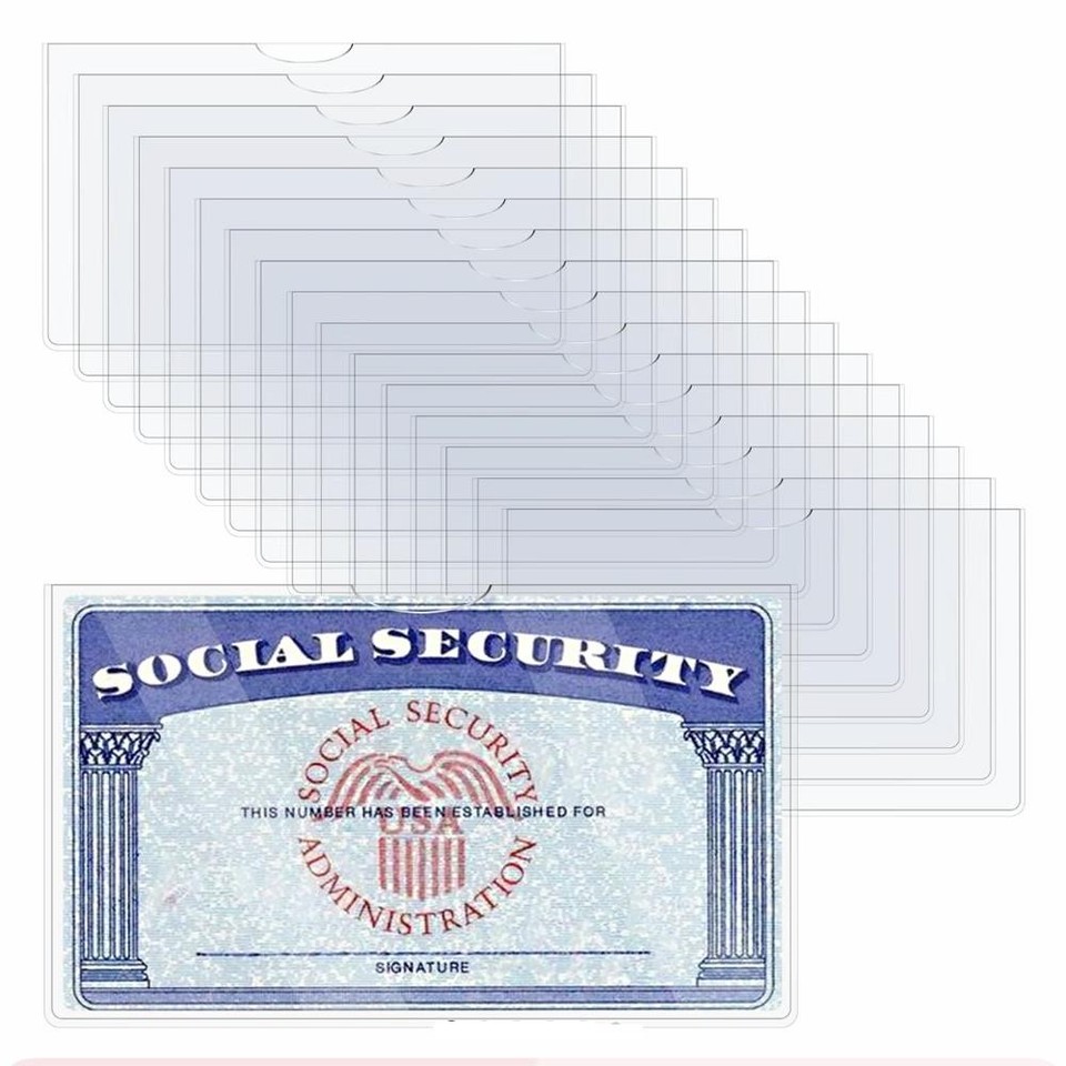 10/20/30PCS Waterproof Card Holder Sleeves Transparent Business Card ...