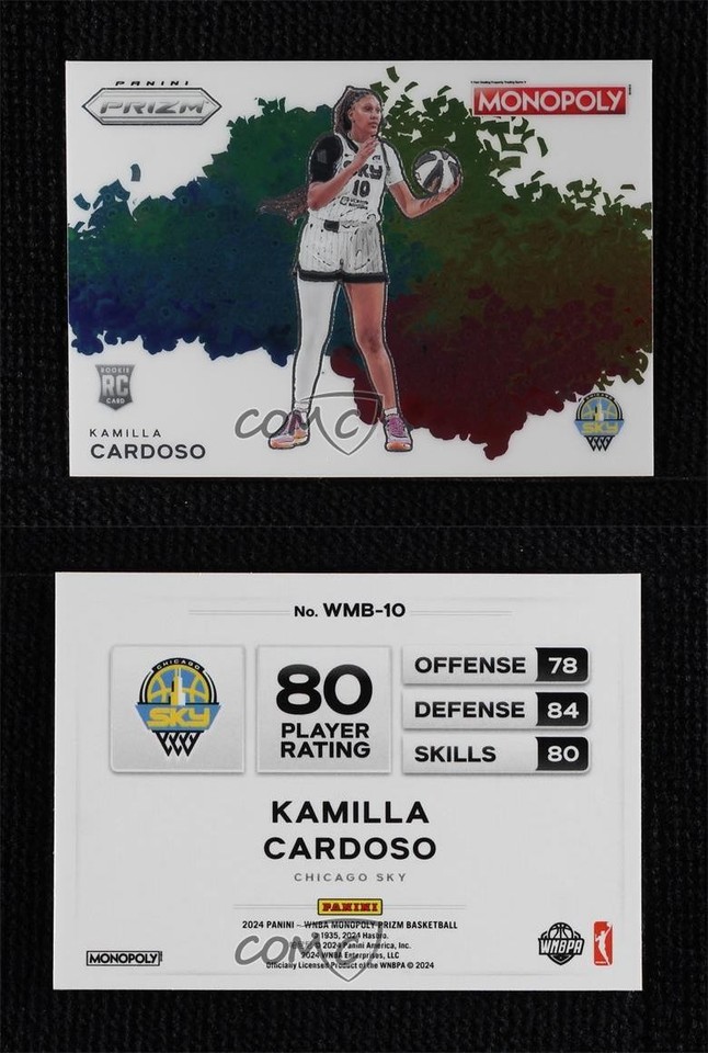 2024 Panini Prizm Monopoly WNBA White Money Blast Kamilla Cardoso ...