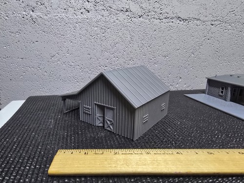 HO Scale 1:87 Model Barn Unassembled Unpainted | eBay