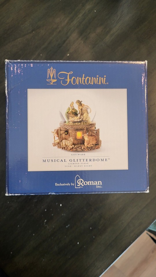 Fontanini Musical Glitterdome Nativity Snowglobe/Silent Night | eBay UK