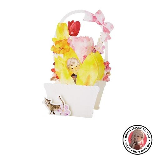 New Sanrio Message Card Chihiro Iwasaki Multipurpose Card Flower Basket ...
