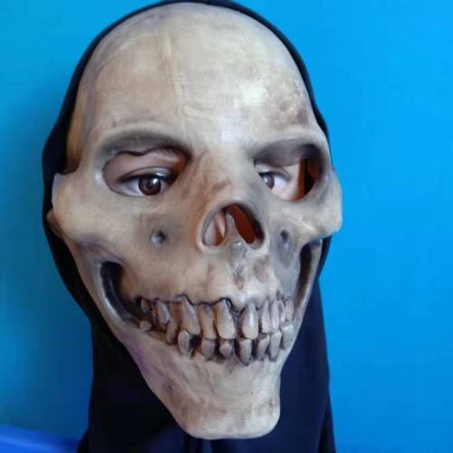 Skull Mask Movable Clown Headgear Dance Horror Scary Npc Evil Spirit ...