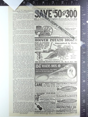 1912 ADVERTISING - Galloway hit miss engine, Hoover Potato Digger ...