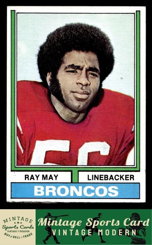 1974 Topps - Ray May - #380 Denver Broncos | eBay