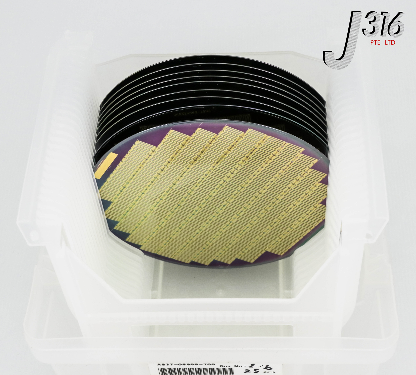 13526 ENTEGRIS ULTRAPAK 150MM,25-SLOT 6"WAFER CARRIER W/8 SILICON ...