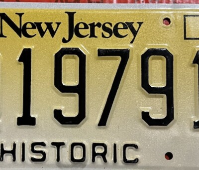 LICENSE PLATES Antique, Classic Car New Jersey QQ 1979 1 rare hard to ...