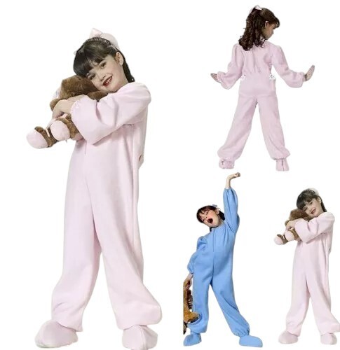 Lot of 3 Slumber Party PINK Child Large Dance Costume Fleece Footie PJ ...