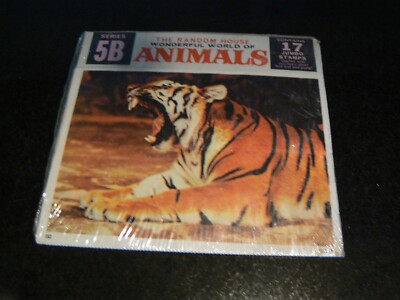 Sealed Vintage Random House Wonderful World of Animals 17 Jumbo Stamps ...