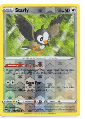 Pokemon Card STARLY Rare Reverse Holo 145/189 Darkness Ablaze NEW ...