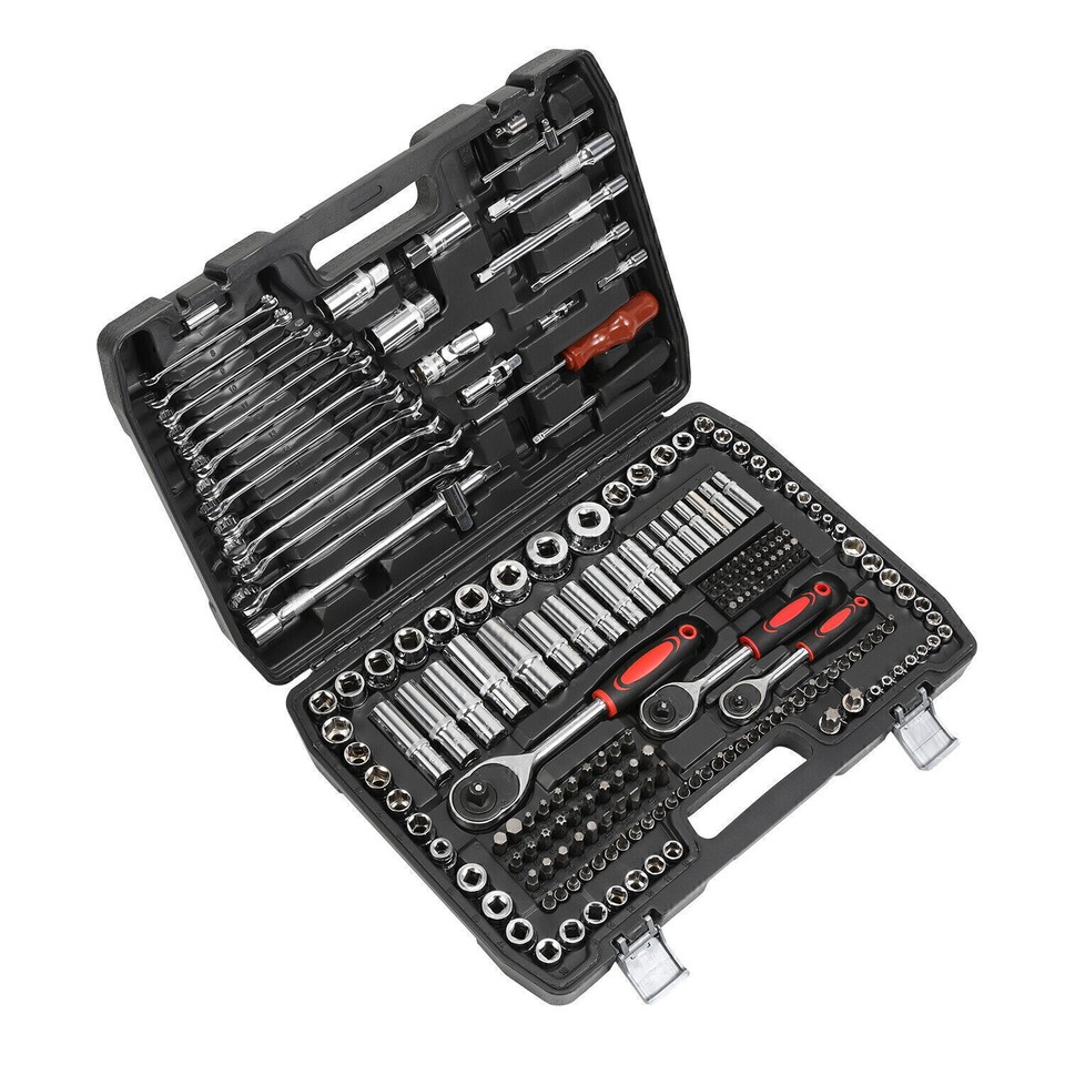 216PCS Ratchet Spanner Socket Set Professional 1/2" 1/4" 3/8" with ...