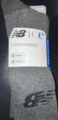 Adult Unisex New balance NB ice cushion crew socks Shoe Sock Size Mens ...