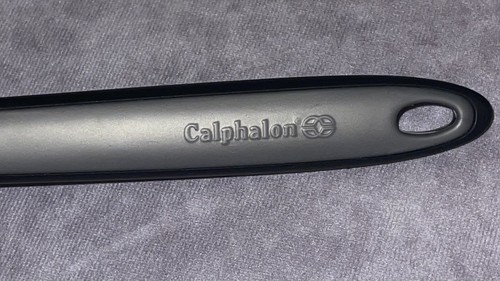 Calphalon Nylon Skimmer Strainer Slotted Spoon Black Gray Silicone | eBay