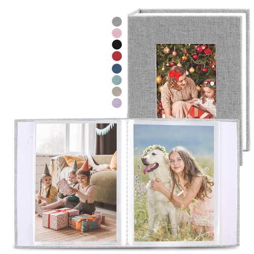 2 Pack Photo Album 4x6, Linen Cover Photo Album, Small Photo Album Book ...