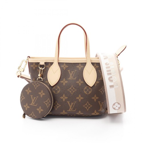 LOUIS VUITTON Neverfull BB Tote Shoulder Bag Monogram Canvas Brown ...