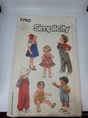Simplicity 7790 Baby Overalls Sundress Jumper & Bubble Suit 6 Months | eBay