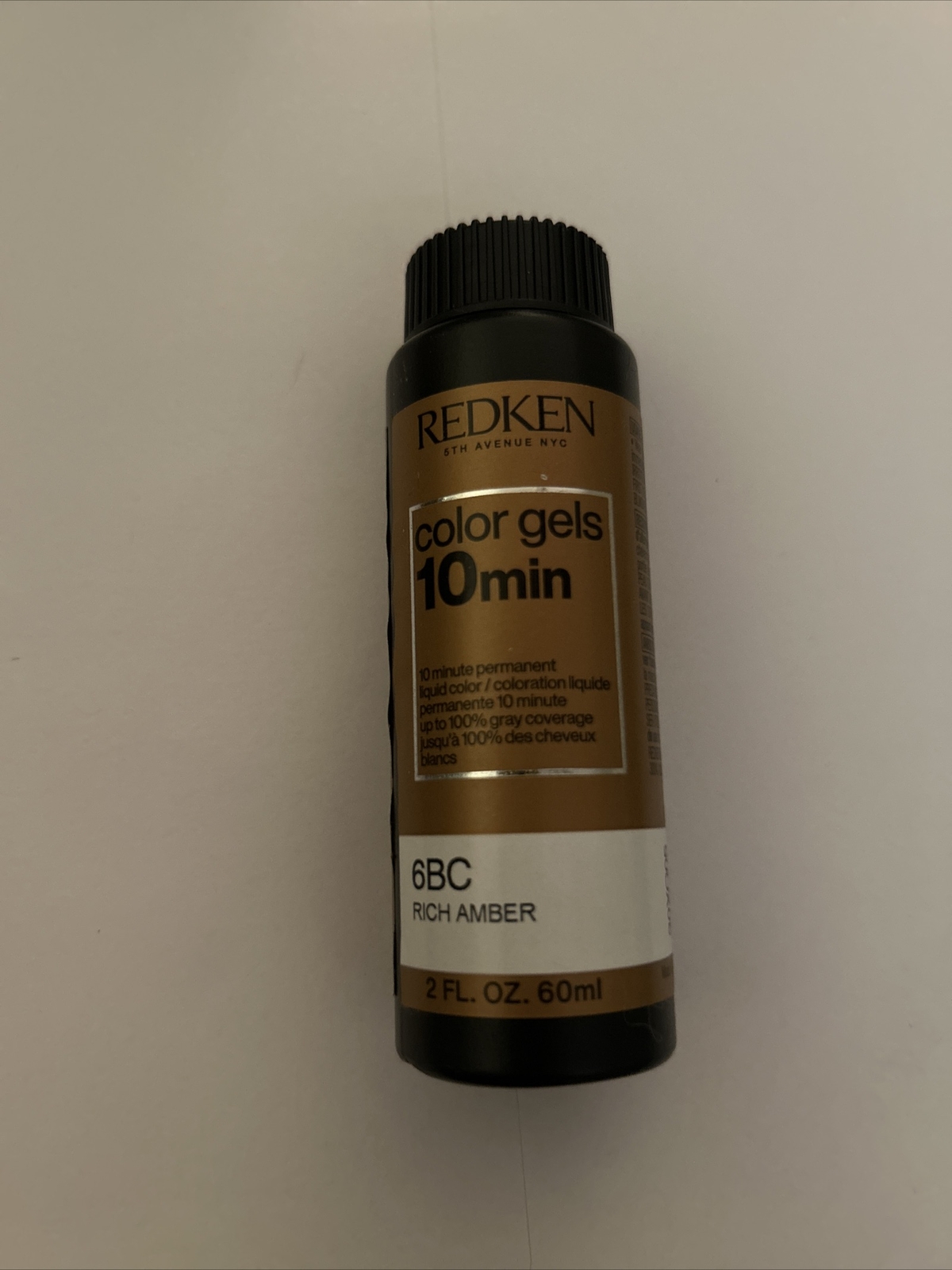 NEW! Redken 10 MINUTE Color Gels 6BC Rich Amber Permanent Hair Color, 2 ...
