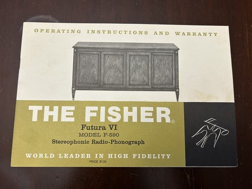 The Fisher Futura VI 6 F590 Radio Phonograph Operating Instructions ...