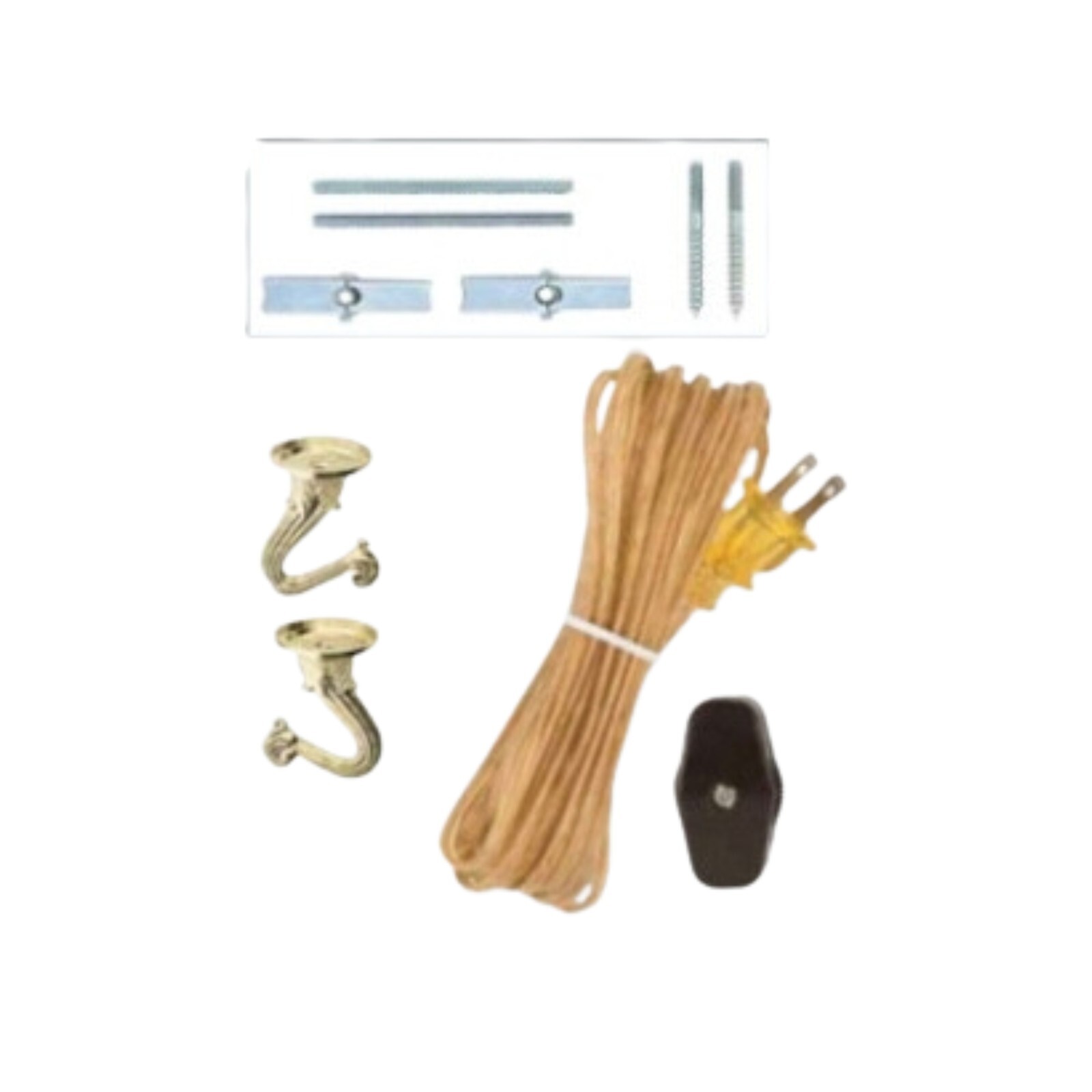 Swag Lite Kit 12 Foot Brass Finish Chain Cord Plug Socket - SATCO-S70 ...