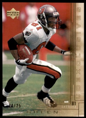 2000 Upper Deck UD Exclusives Gold Jacquez Green 24/25 Buccaneers #202 ...