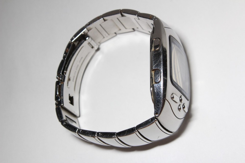 CASIO DATA BANK HOTBIZ HBZ-110 silver retro watch vintage casual ...