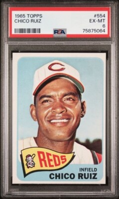 1965 TOPPS #554 CHICO RUIZ CINCINNATI REDS PSA 6 EX-MT | eBay