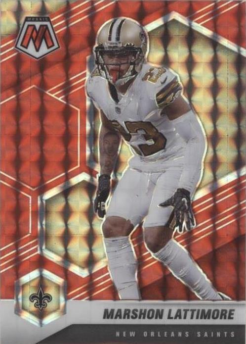 2021 Panini Mosaic - Marshon Lattimore #147 Red Mosaic Prizm for sale ...