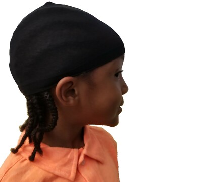8 pcs Kids Du-Rag Black Stocking Wave Braids Cap Durag Dome Boys Girls ...