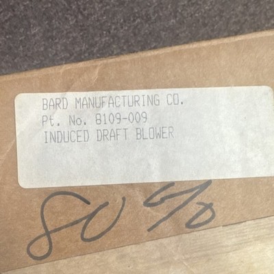 Bard, Fasco Induced Draft Blower Type U21B 8109-009 7021-9306 115V 1.0A ...