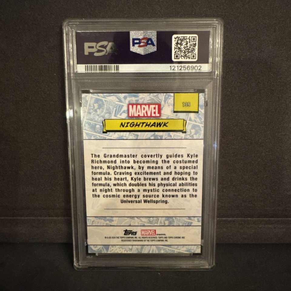 2024 Topps Chrome Marvel Nighthawk #139 Green Refractor 22/99 | eBay