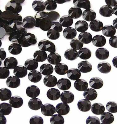 Black - 1000 2mm 3mm 4mm 5mm or 100 6mm Flatback Resin Rhinestones | eBay