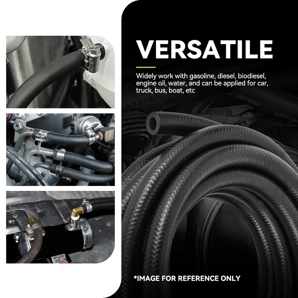 3/8" ID 25FT 6AN NBR Rubber Gasoline/Diesel/Biodiesel/Engine Oil/Fuel ...