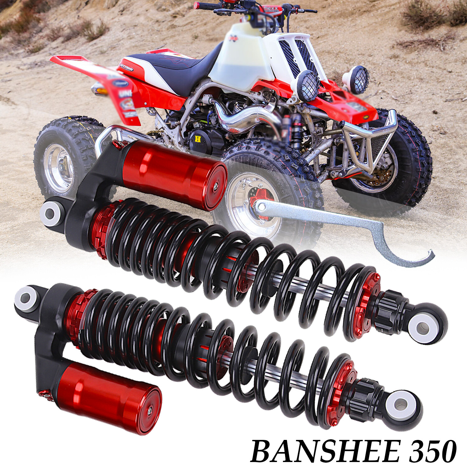 RED STAGE 4 PERFORMANCE FRONT SHOCKS ABSORBER SET FOR YAMAHA BANSHEE ...