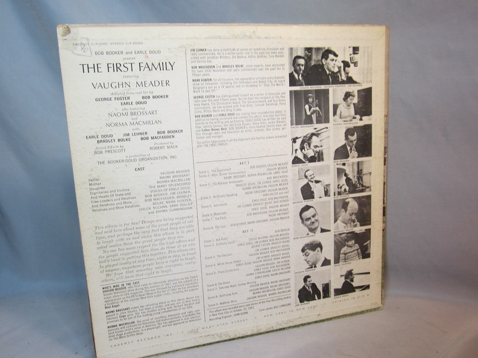 The First Family JFK Comedy Album by Vaughn Meader 1962 Vinyl Record ...