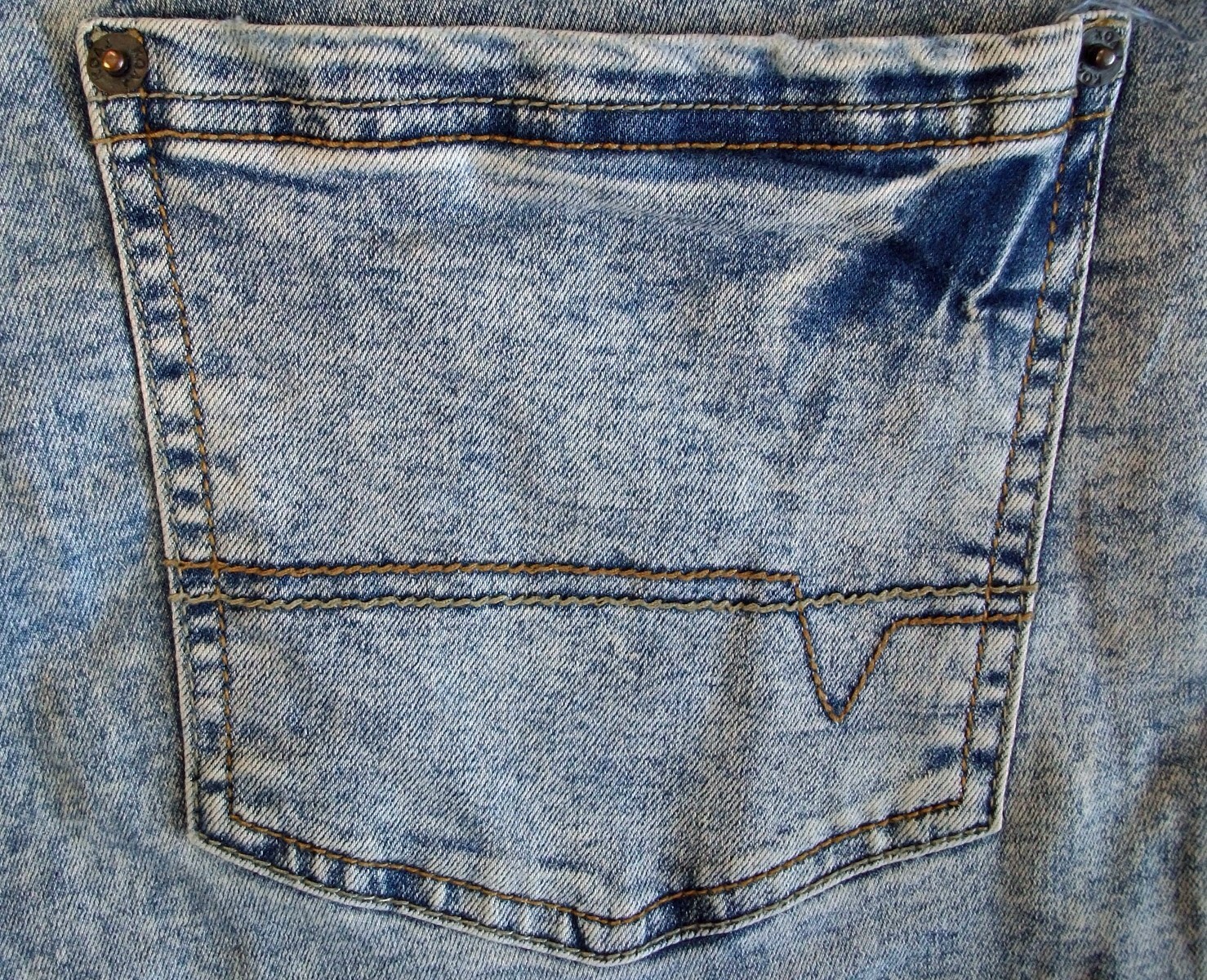 KOAJ "Skinny Fit" mid rise stretch ACID WASH blue jeans 34 x 33 ex cond ...