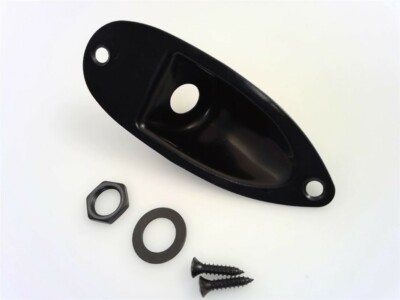 True Custom Shop® Black Input/output Boat Cup Jack Plate for Fender ...
