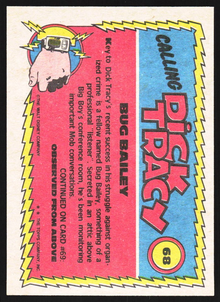 Bug Bailey 1990 Topps Dick Tracy Movie #68 | eBay