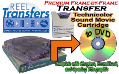 Transfer Technicolor Sound Movie Cartridge to DVD (price per 50 feet ...
