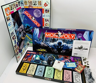 Parker Brothers Monopoly Batman Collector's Edition Game 99% Complete ...