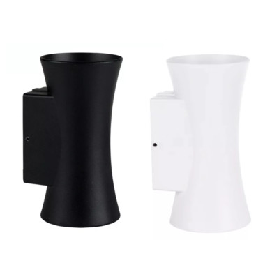 3A Round Modern Luxury Up & Down Light Wall Pillar External Outdoor ...