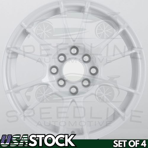NEW Wheels 5x100 5x114.3 15 Inch Rims Set of 4 Style US White Square ...