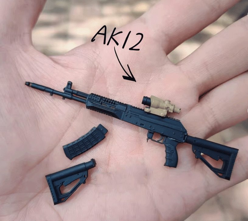 1/12 scale Soldier Brand new AK12 gun 1:12 weapon for 6" Notaman doll ...