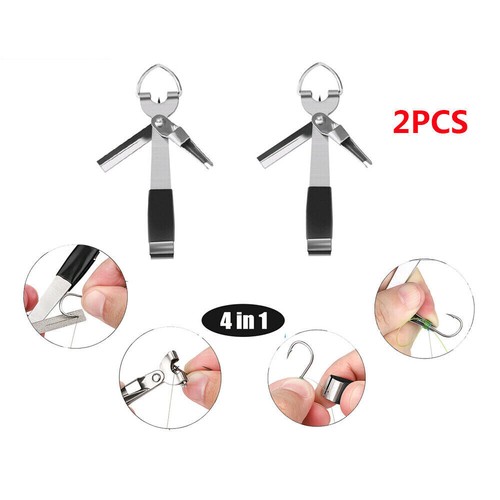 2x Fishing Quick Knot Tool Fast Tie Nail Knotter Line Cutter Clippe ...
