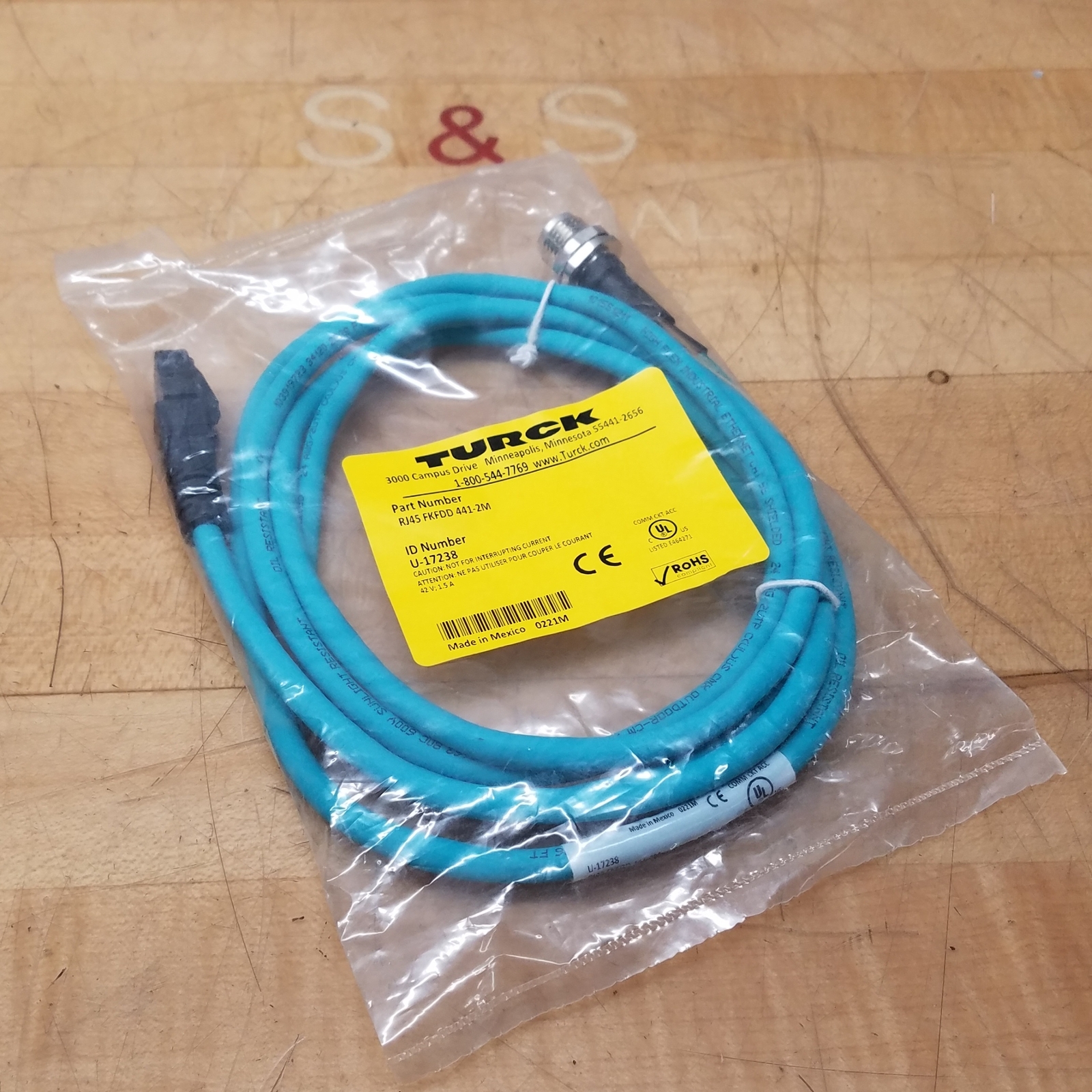 Turck Rj45 FKFDD 441-2m CORDSET Network Hybrid 2 Meters U-17238 for ...