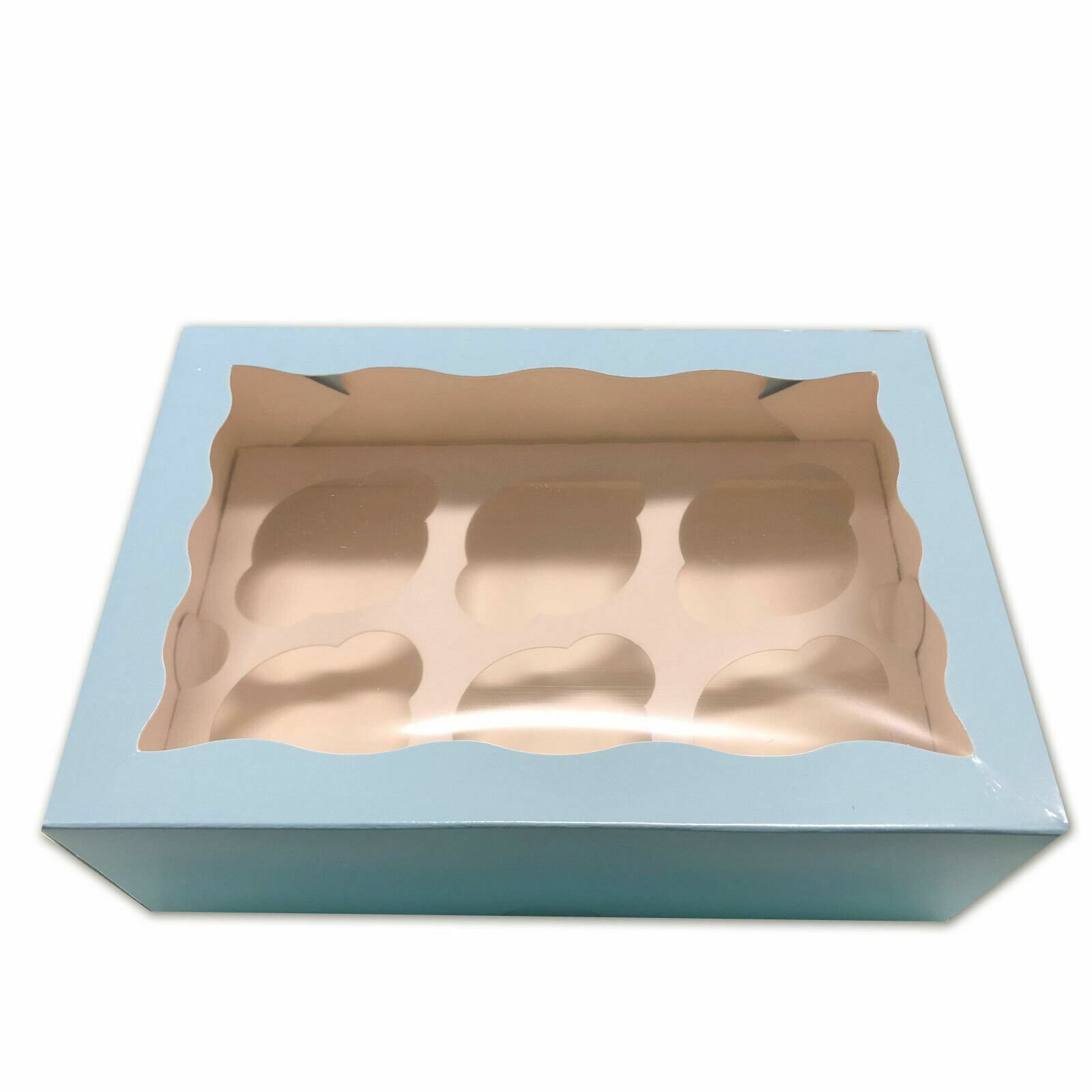 Cupcake Boxes 6 Hole Blue or Pink Various Quantities | eBay